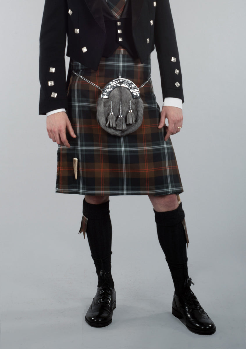 Men's Polyviscose 8 Yard Kilt - Persevere Weathered Brown Tartan – KILT SOCIETY™