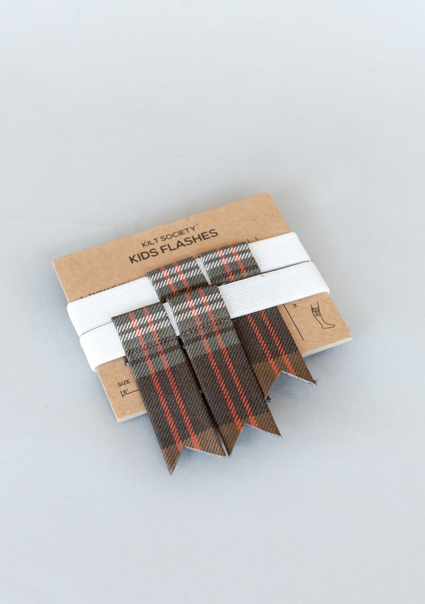Persevere Weathered Brown Kids Tartan Flashes – KILT SOCIETY™